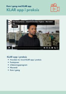 Kom i gang med KLAR app - Klar Kompetanse